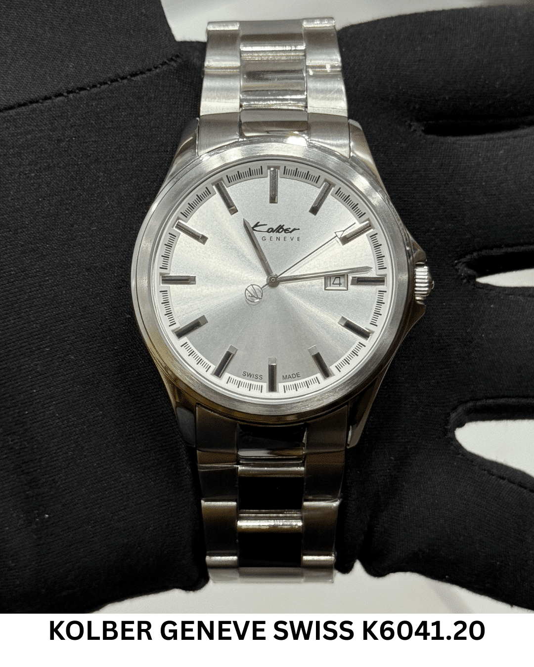KOLBER GENEVE SWISS MADE SILVER DATE K6041.20 - LUXURY TIME-TRUSTED ...